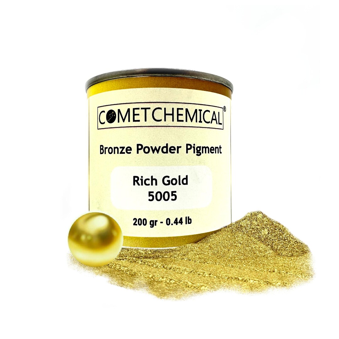 Metallic Pigment for Epoxy, DIY, Crafts, Resin Art, Solvent – Rich Gold ...
