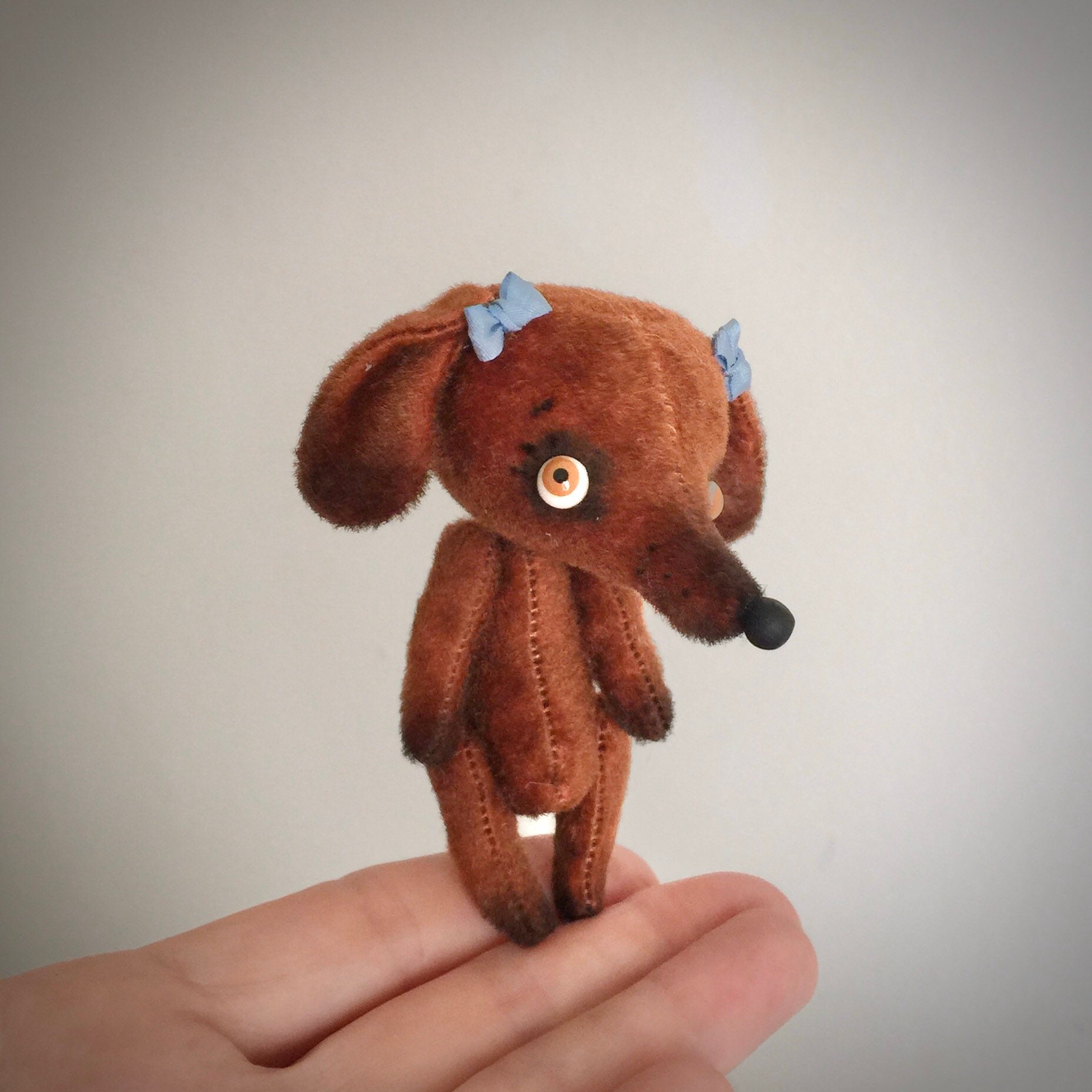 Tiny Velvet Sugar Puppy Dog MADE-TO-ORDER - Etsy