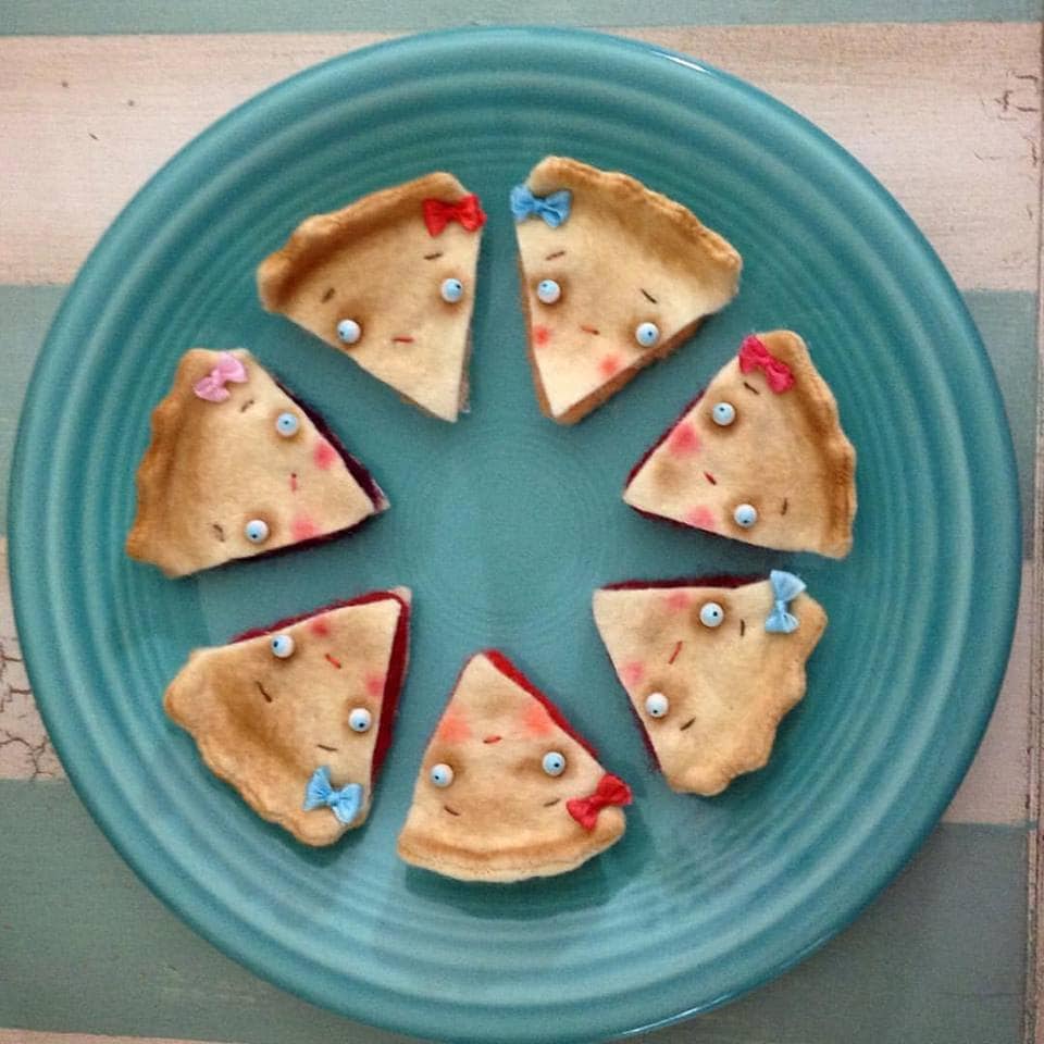 One Slice of Dainty Little Pie, With or Without Pin Back, With or ...