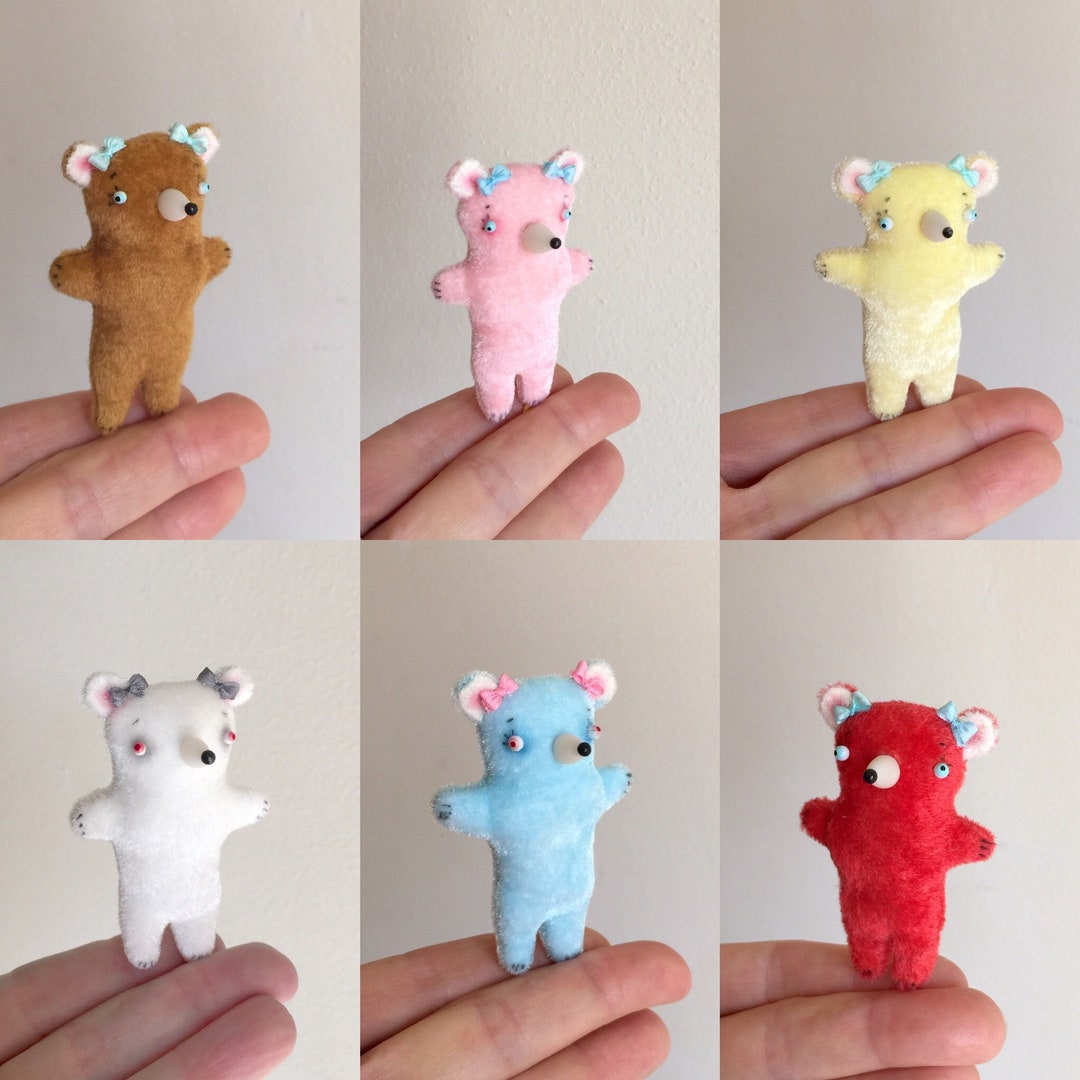 Bitty the Tiny Velvet Teddy Bear MADE TO ORDER - Etsy