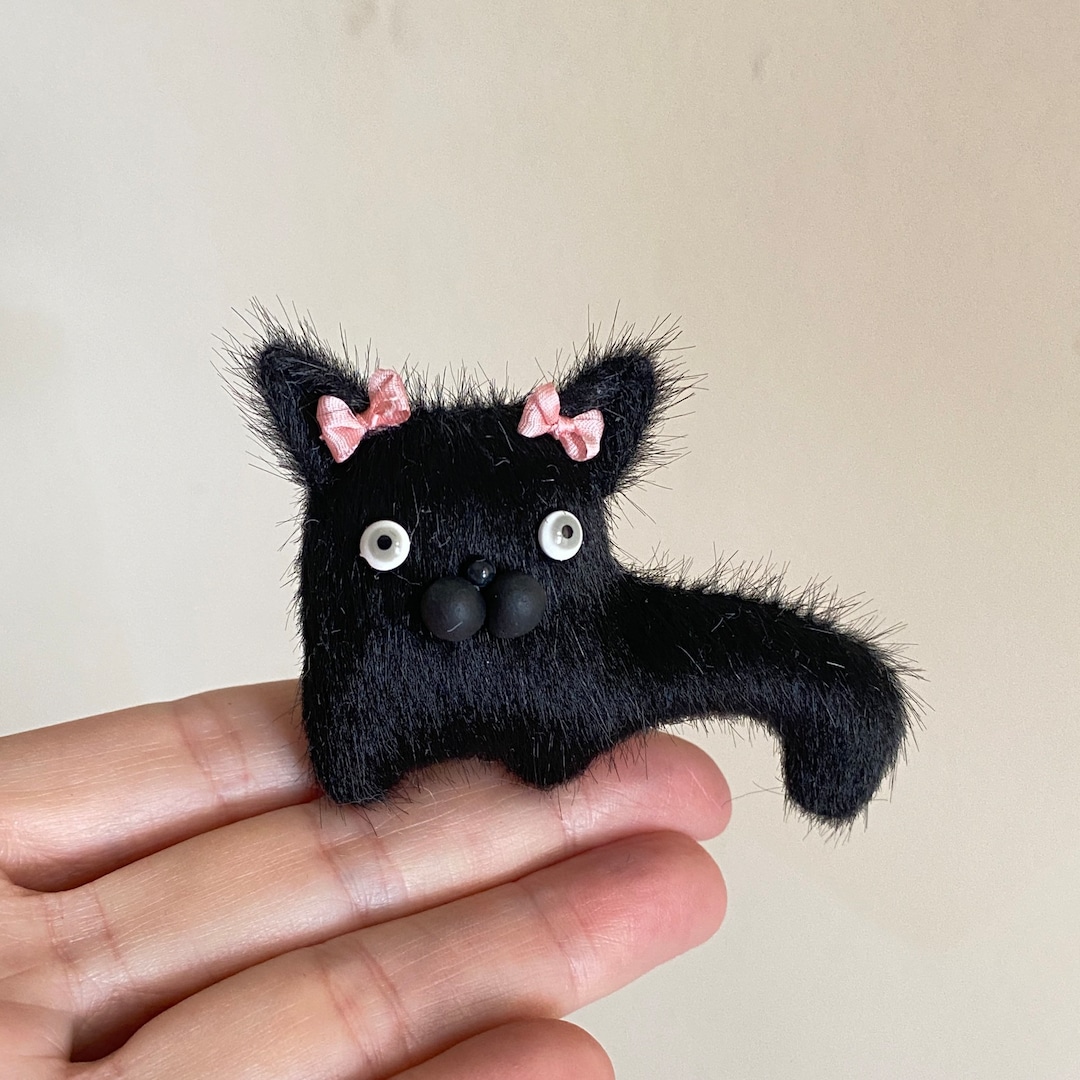 Bitty Kitty Cat in Black MADE TO ORDER - Etsy