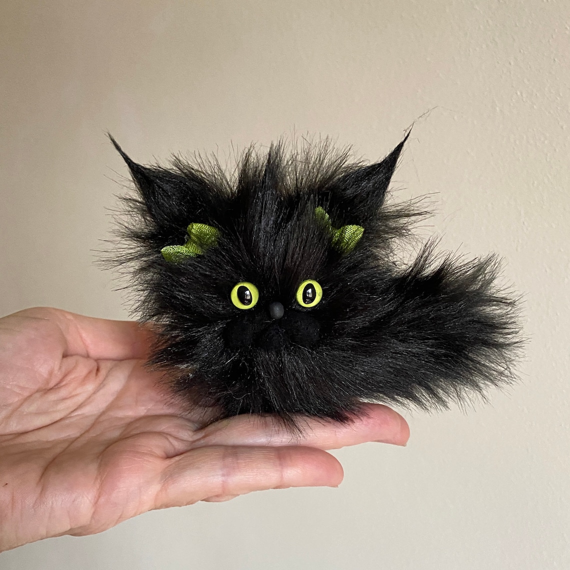 Floof the Fluffy Black Cat MADE TO ORDER - Etsy