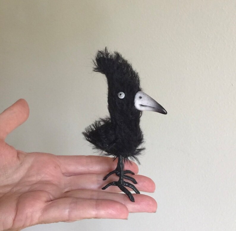 Spooky Raven Toy Bird Named Poe MADE-TO-ORDER - Etsy