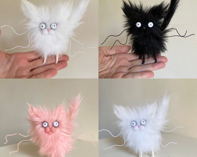 Floof the Fluffy Black Cat MADE TO ORDER - Etsy