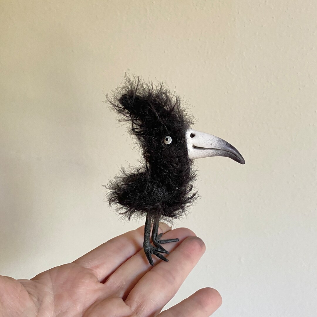 Spooky Raven Toy Bird Named Poe MADE-TO-ORDER - Etsy