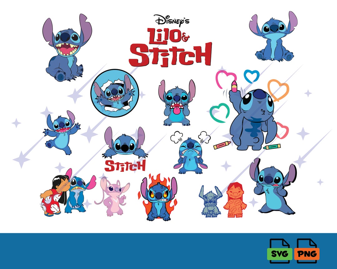 Stitch SVG and PNG Formats Ready to Use for Cricut High Resolution ...