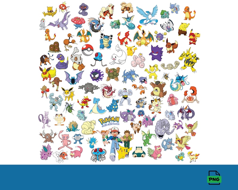 Pokemon PNG Formats High Resolution Images - Etsy