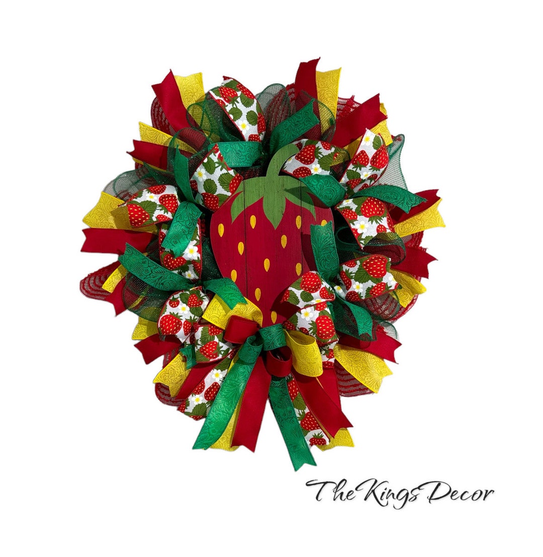 Pancake Strawberry Wreath, Pancake Wreath, Pancake Door Decor ...