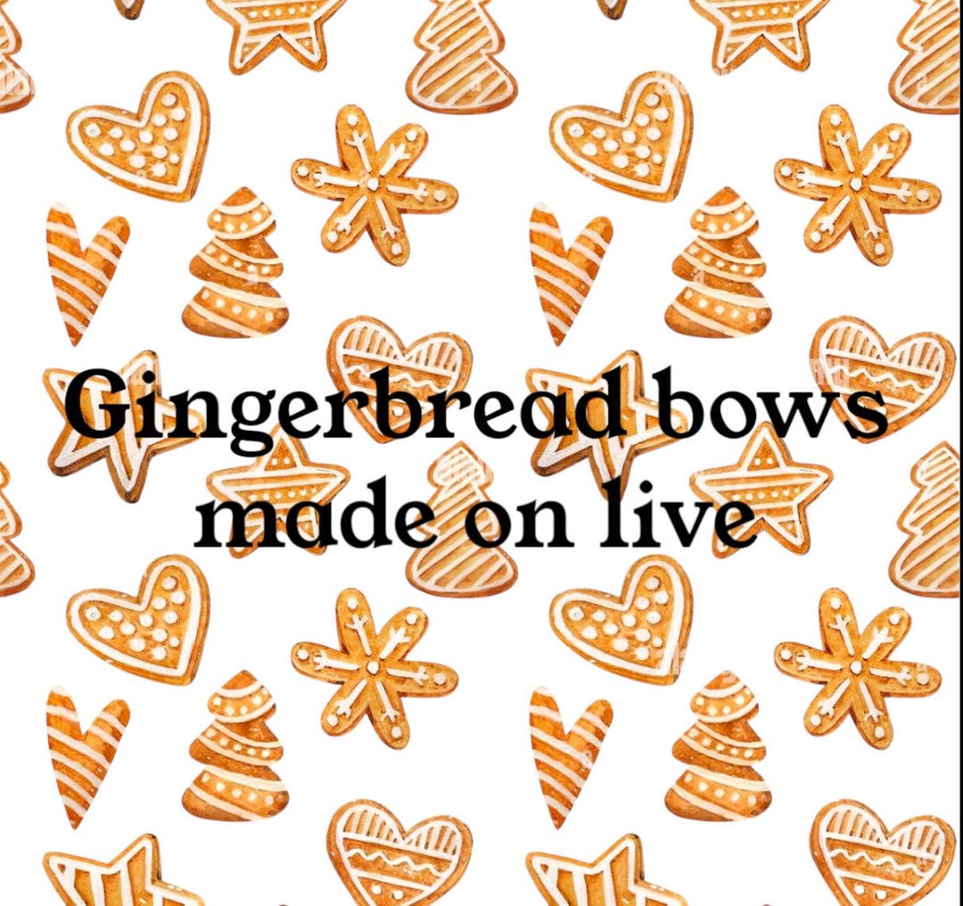 Gingerbread Bows Made on Live - Etsy