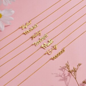 Personalized 18K Gold Name Necklace/gold Plated Script Name Necklace ...