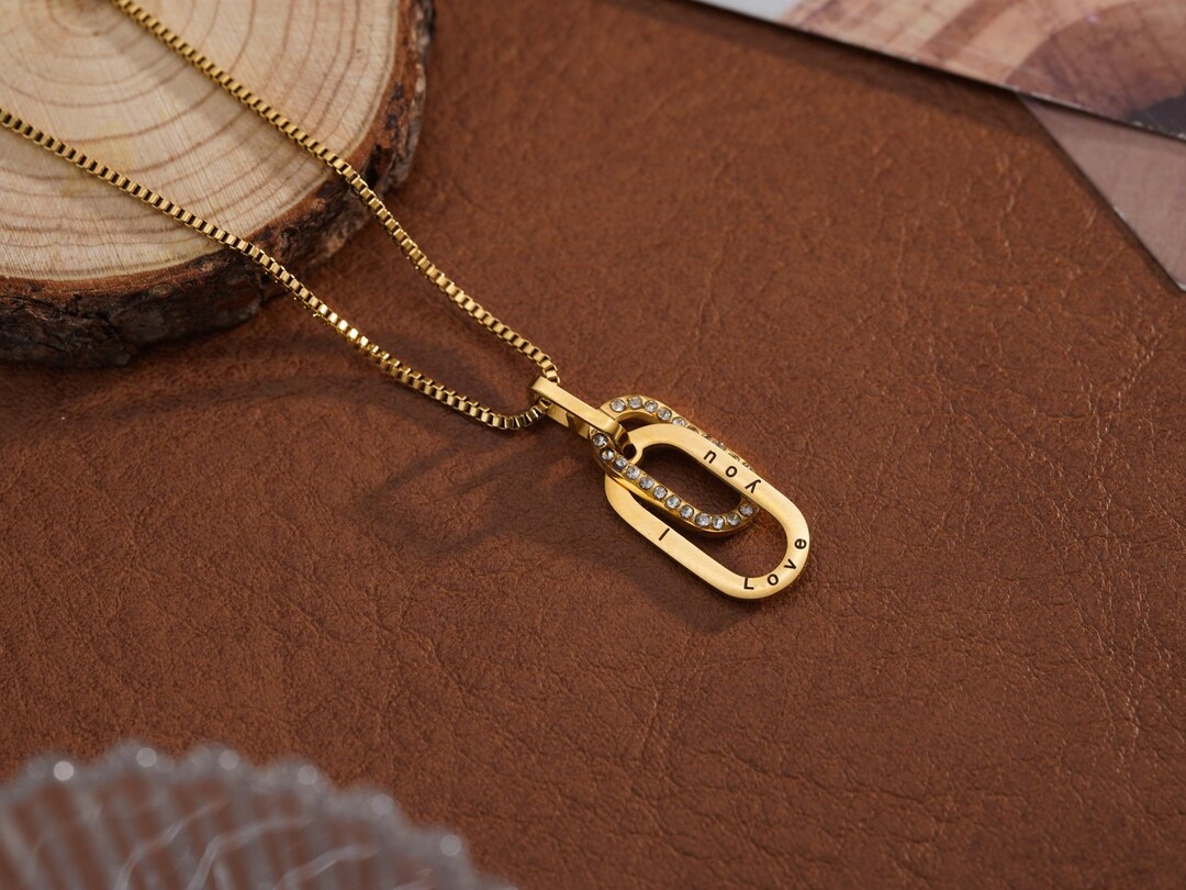 Custom Linked Circle Name Necklace/family Gift/hand-stamped Names ...