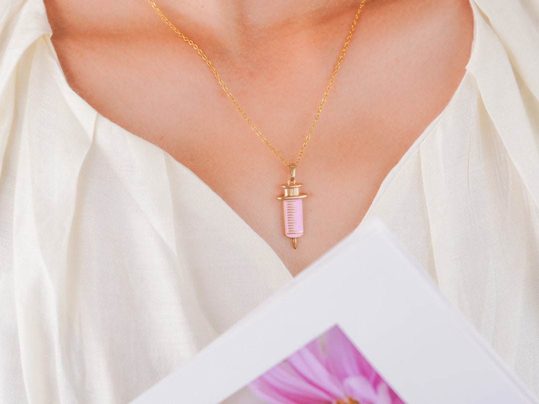 Custom Syringe Pendant Hip Hop Fashion Necklace/medical Injection Charm ...