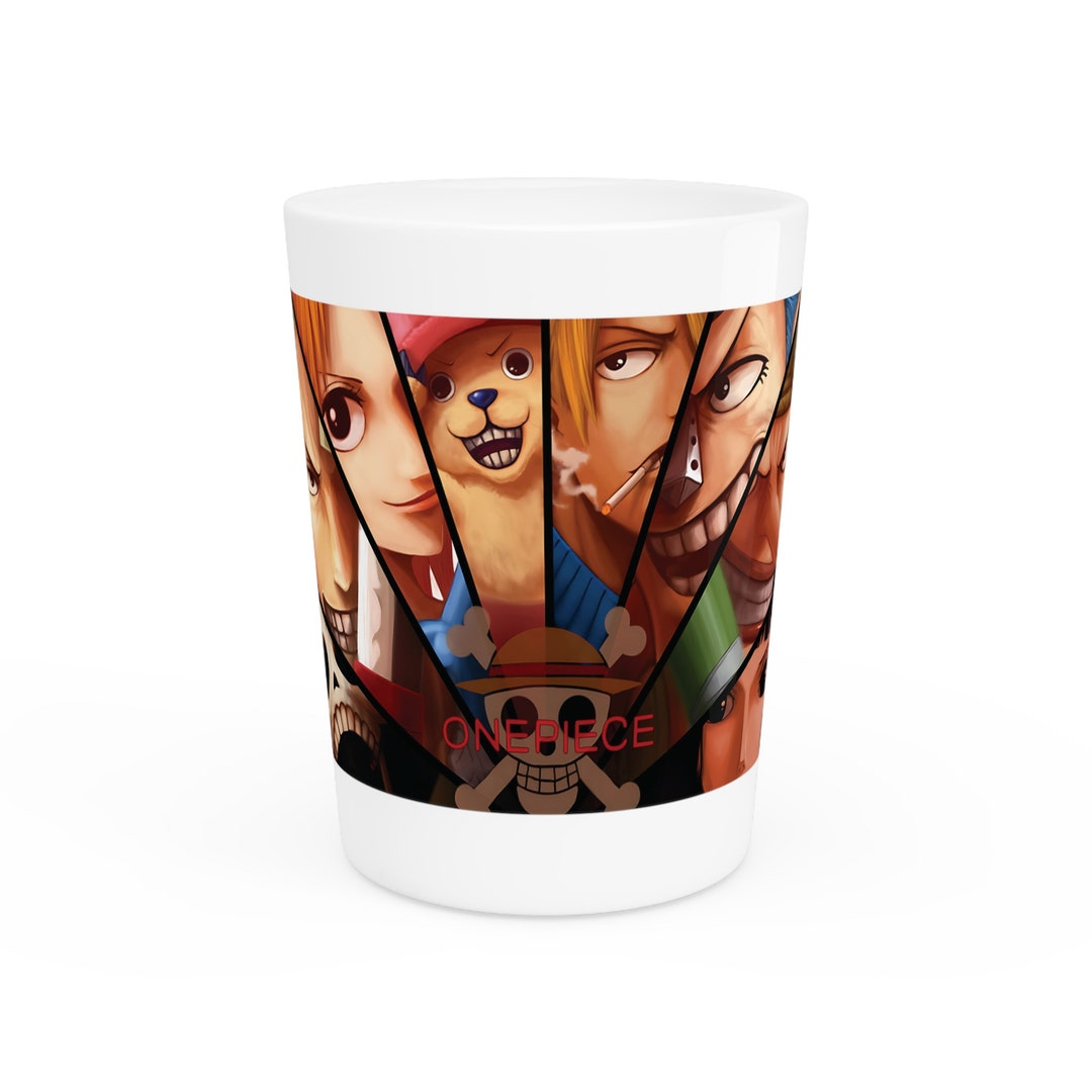 One Piece Anime Shot Glass, Panel View Crew, Anime Lovers, Gift for Him ...