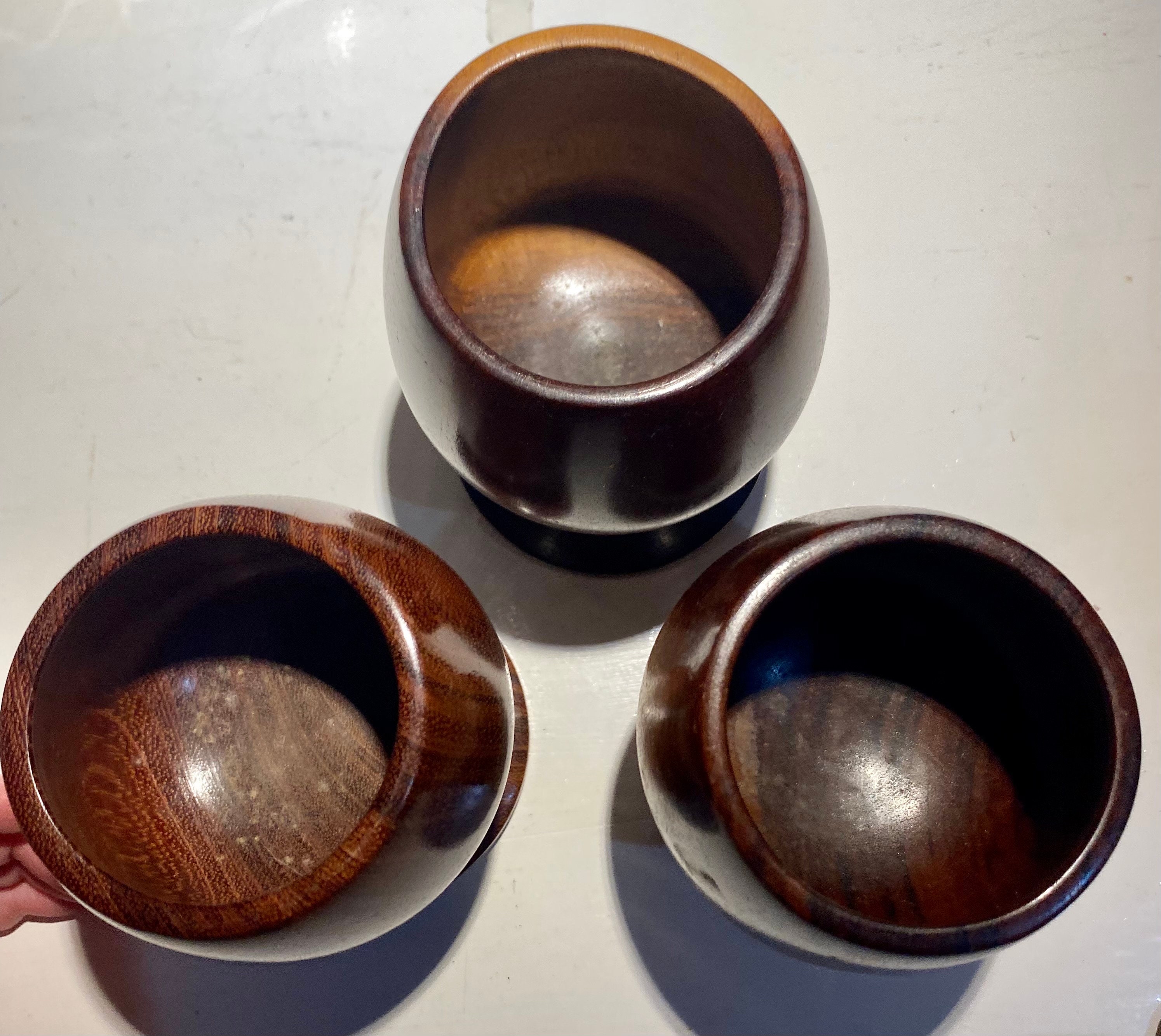 Wood, Hand Turned, Goblets, Set of Three, Multi Toned - Etsy