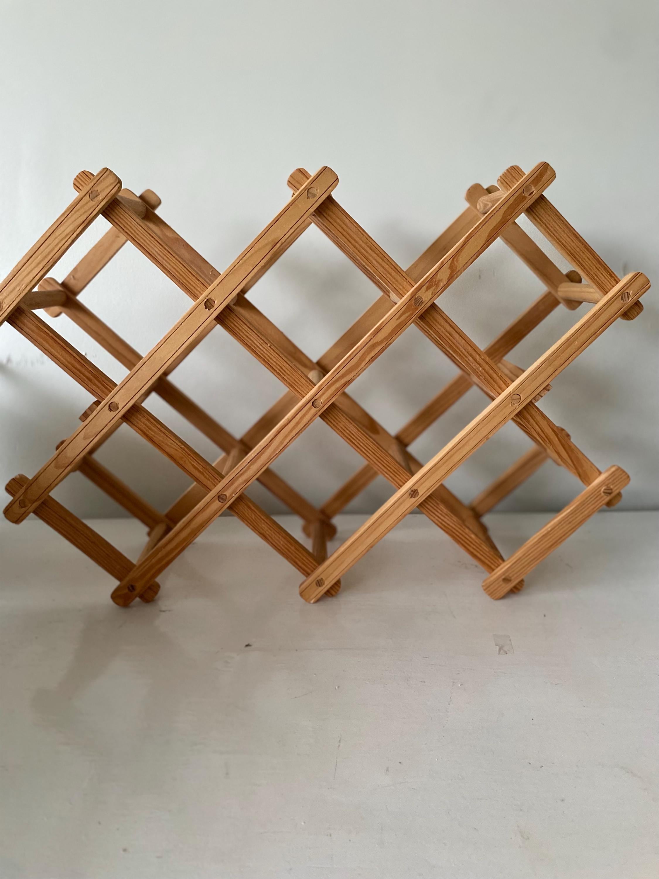 Wooden Foldable Accordian Organizer for Wall Mount Display, or Wine ...