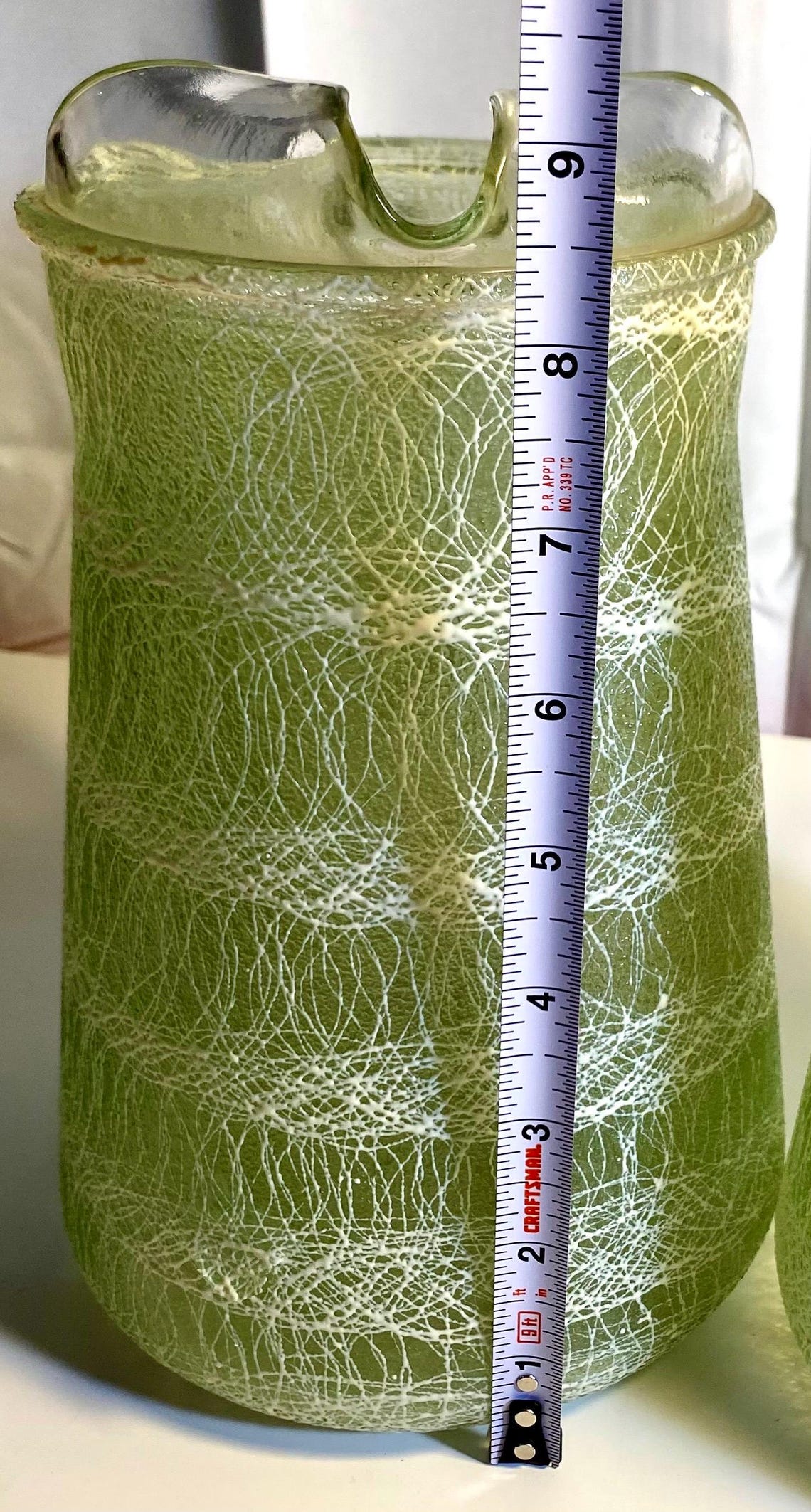 Vintage Spaghetti String Glass Pitchers, Set of Two - Etsy