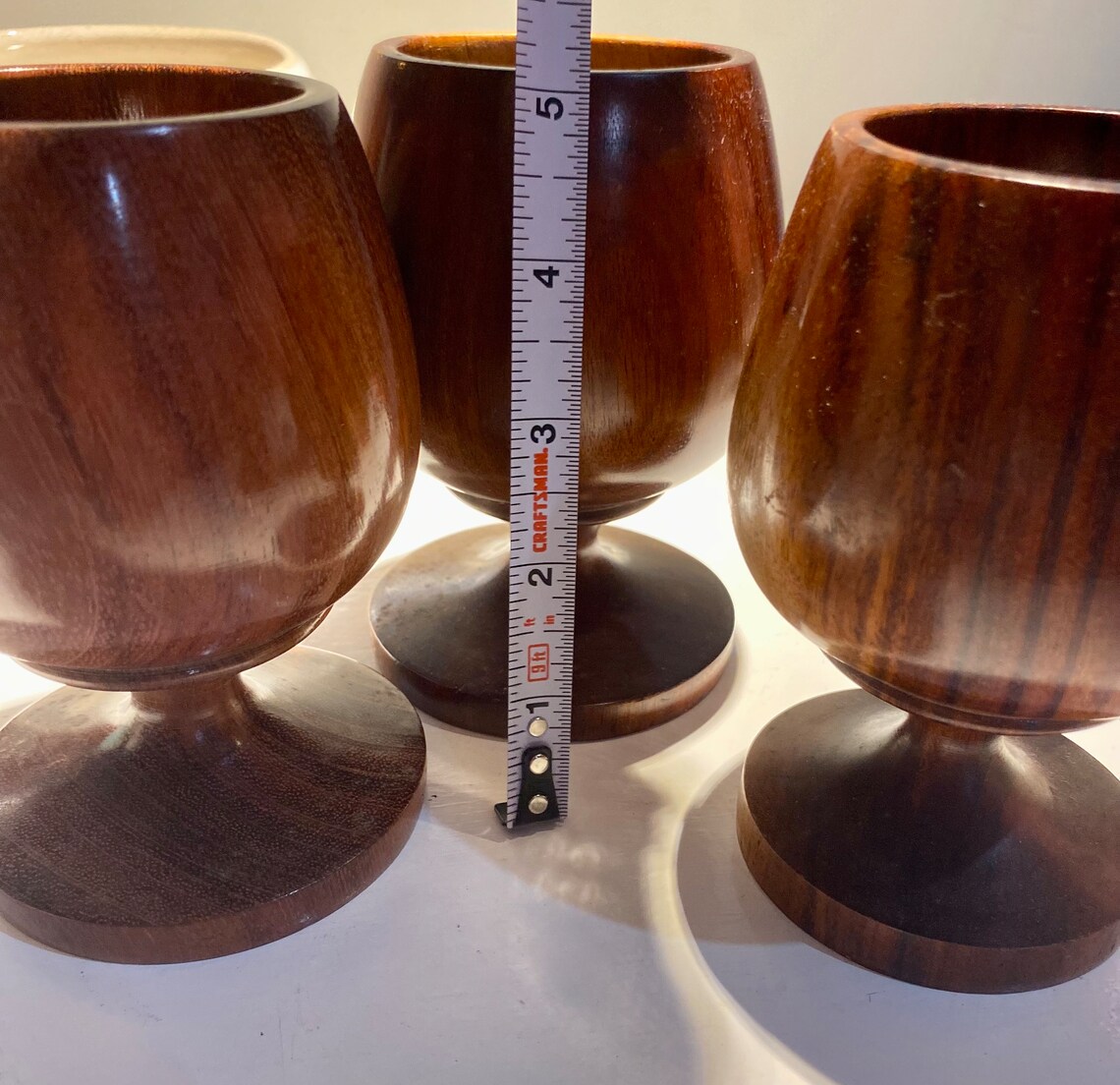 Wood, Hand Turned, Goblets, Set of Three, Multi Toned - Etsy