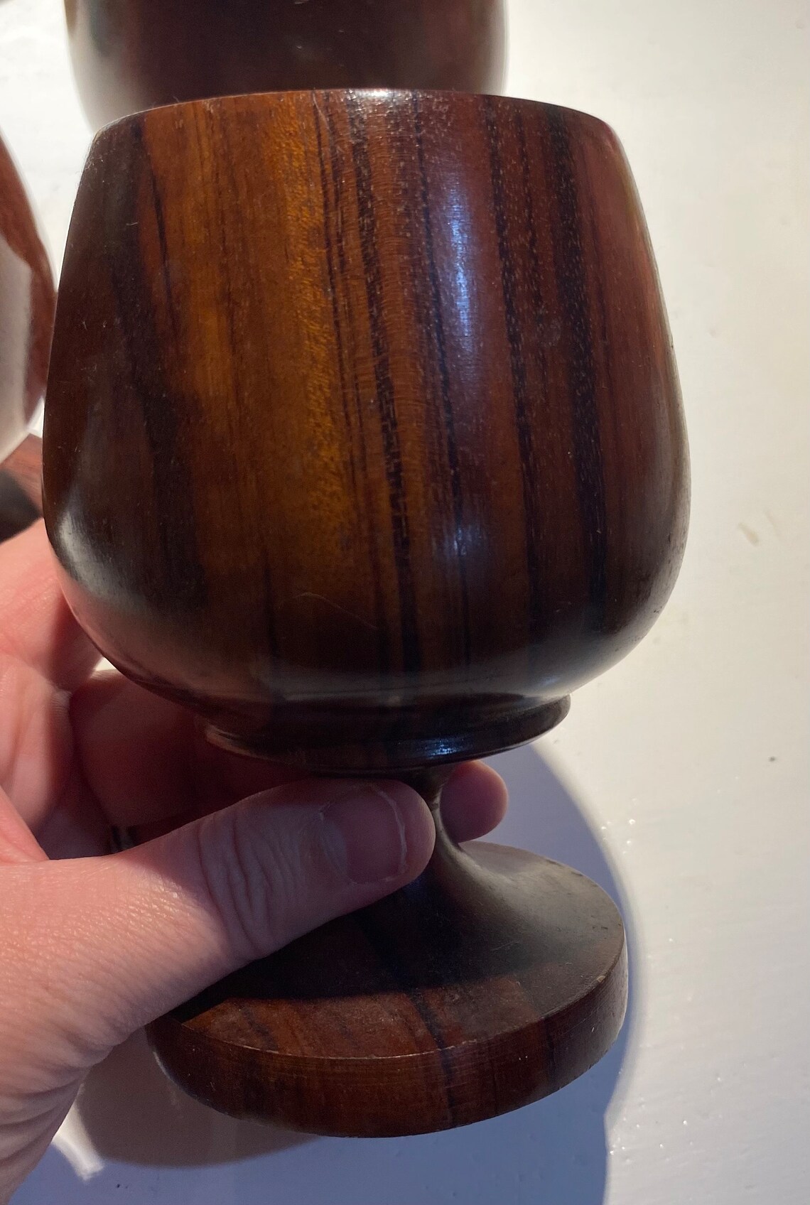 Wood, Hand Turned, Goblets, Set of Three, Multi Toned - Etsy