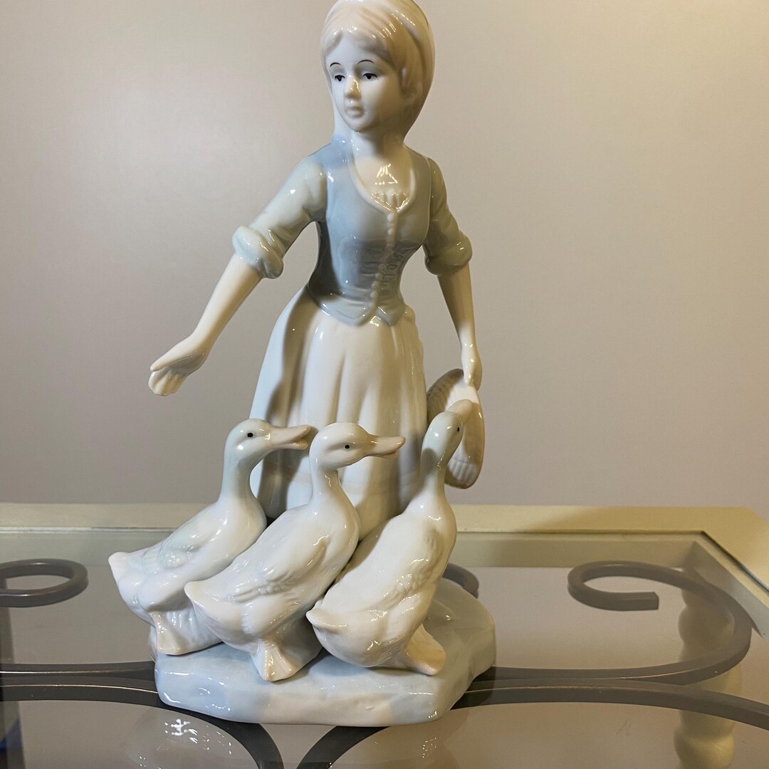 Vintage Duncan Royale, Peasant Girl With Ducks - Etsy