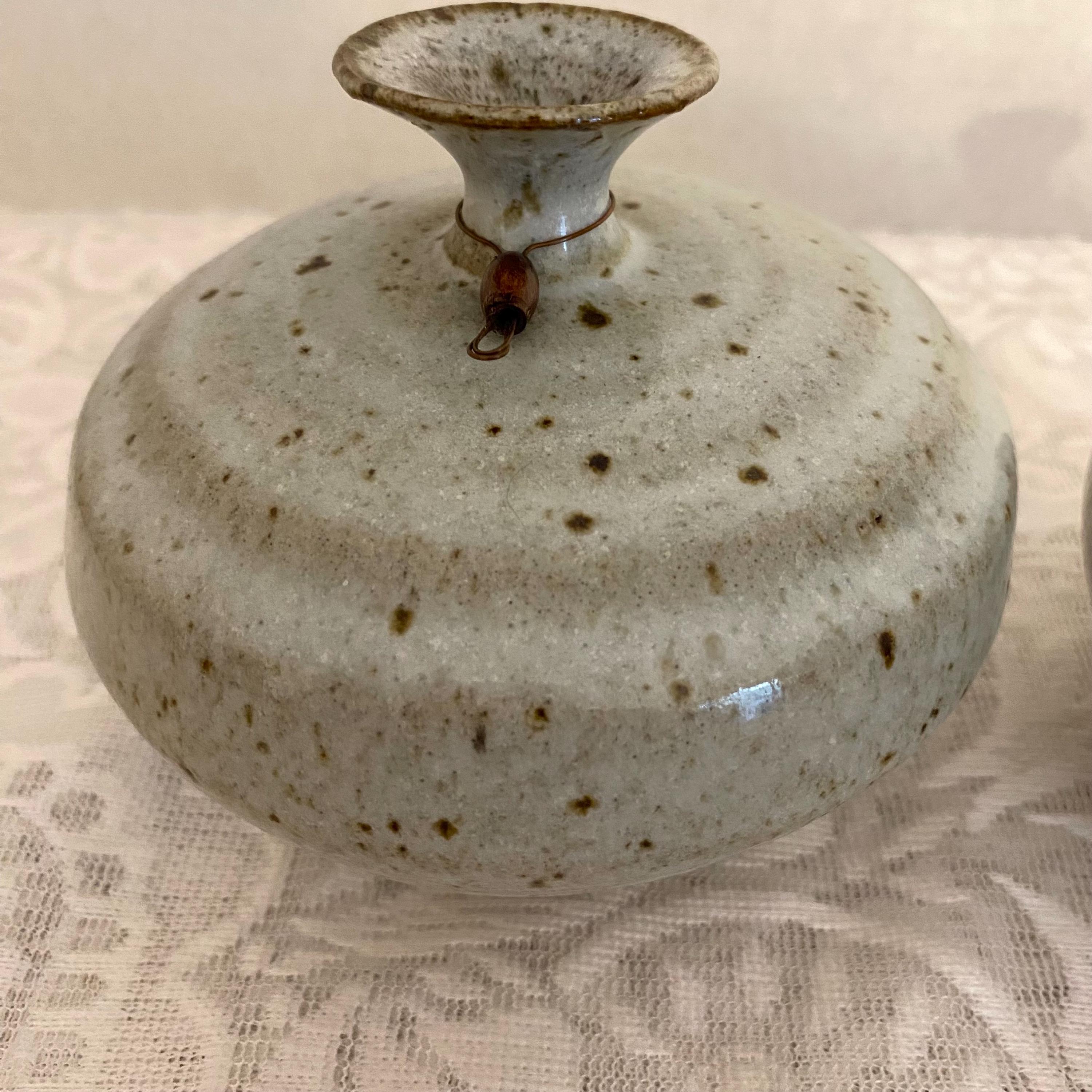 Glazed Pottery Bud Vases by Butler, Set of Two - Etsy