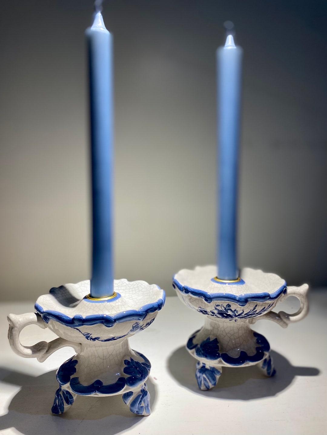 Unique, Ceramic, Hand Painted, Candlesticks - Etsy