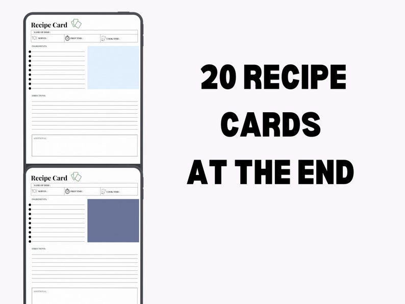 Printable or Digital Meal Plan With Grocery List Template, Weekly Meal ...