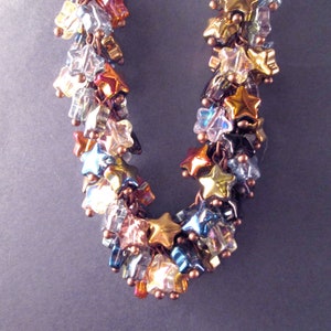 Star Cha Cha Bracelet, Nebula Color Mix, Half Mirrored Glass Beaded ...