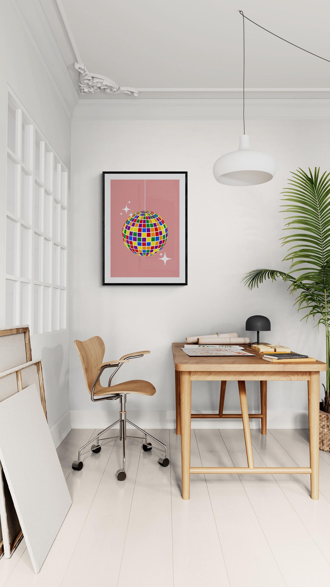 Rainbow Subtle Pride Discoball Art Print A5 / A4 / A3 Poster Wall Art ...