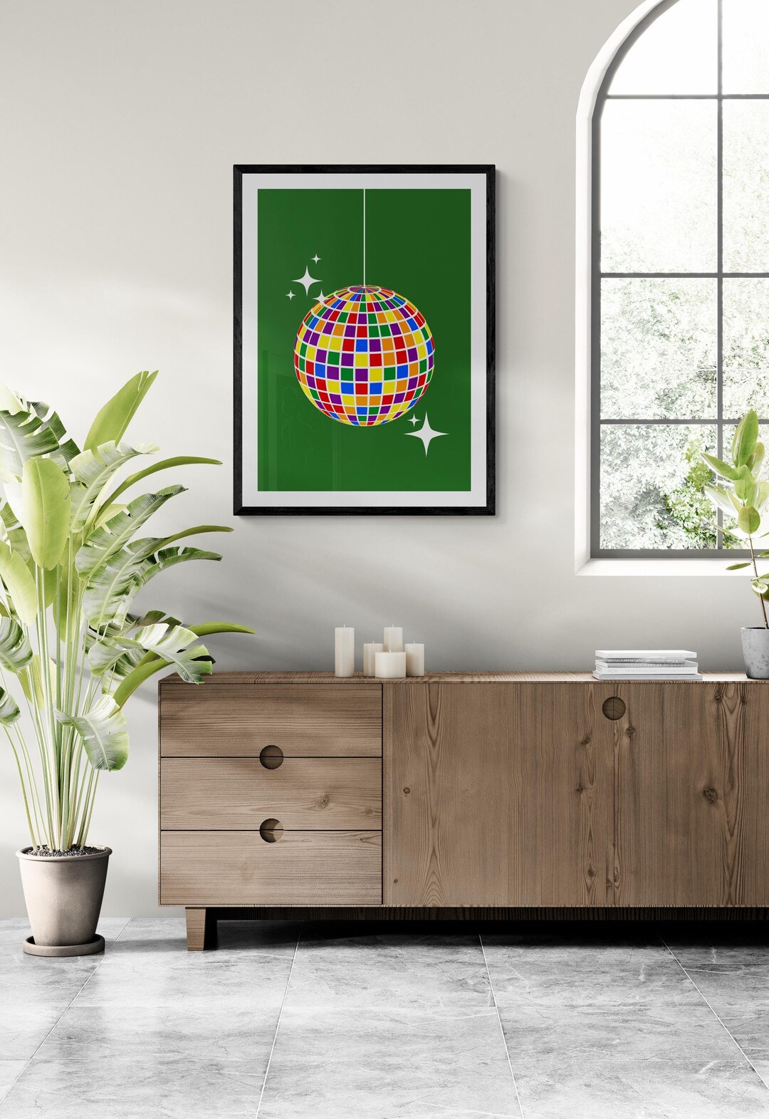 Rainbow Subtle Pride Discoball Art Print Digital Download Poster Wall ...