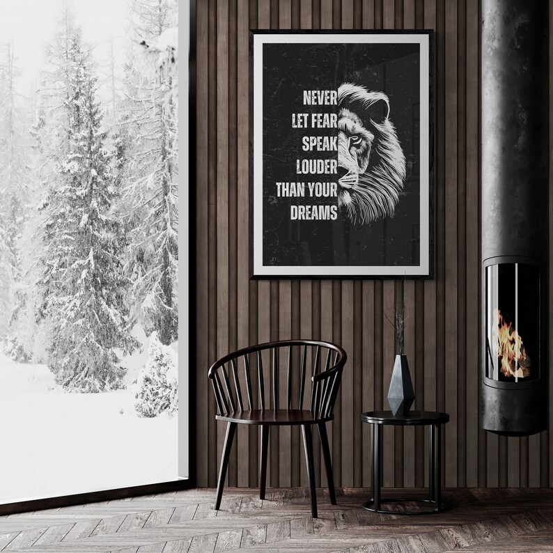 Motivational Quote Art Print Bundle, Masculine Black Decor (digital ...