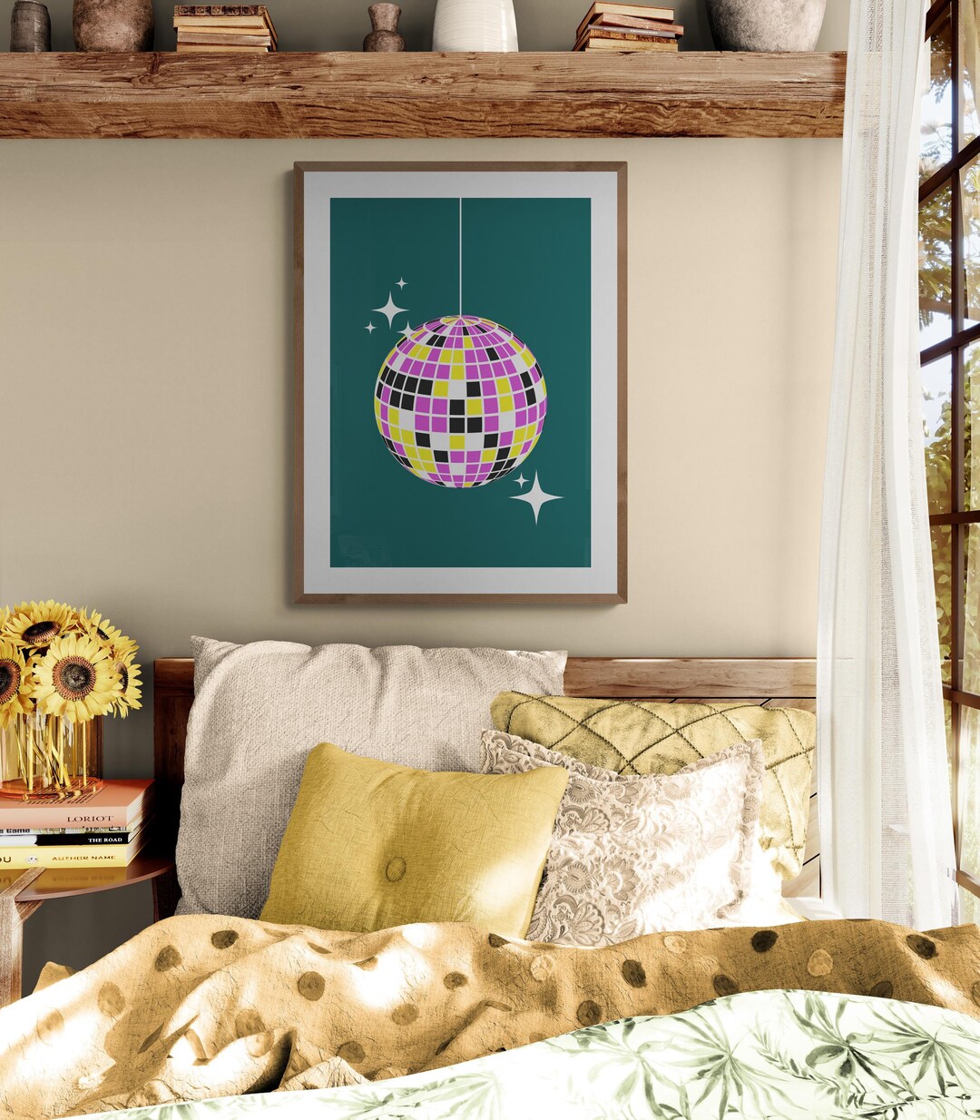 Non-binary Subtle Pride Flag Disco Ball Art Print, A5 A4 A3 Poster ...