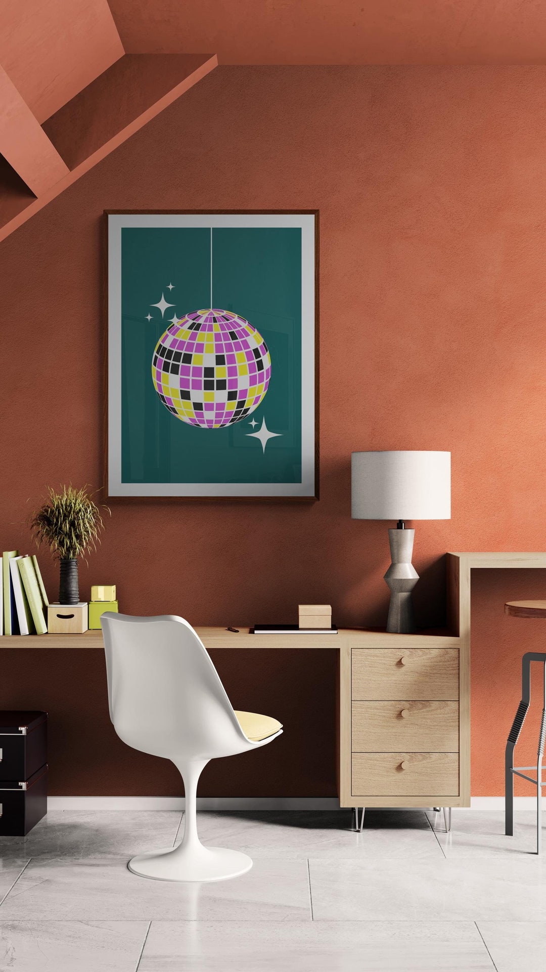 Non-binary Subtle Pride Flag Discoball Digital Art Print, Downloadable ...
