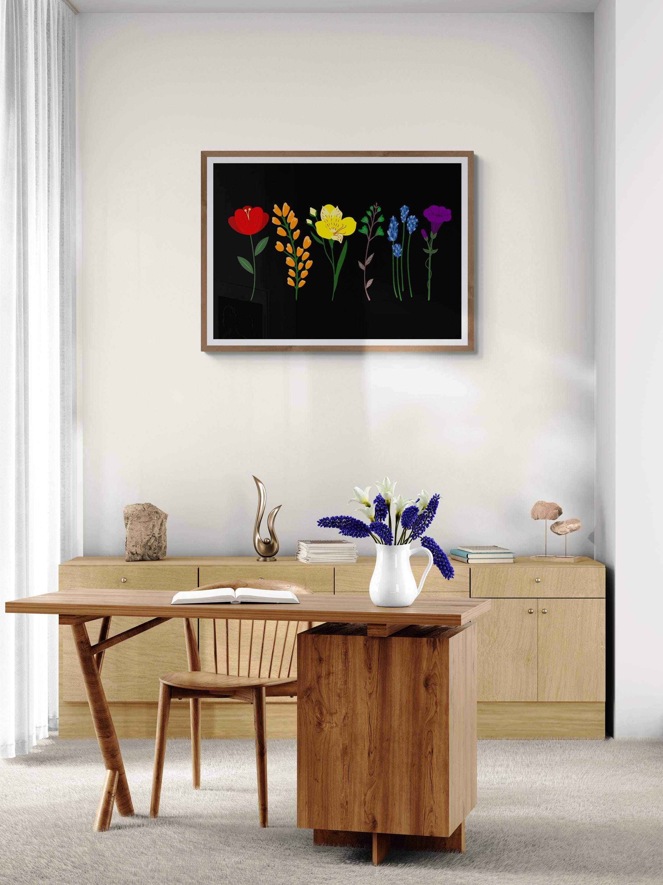 Rainbow Flower Pride Art Print | LGBTQ+ Wall Decor (digital Download ...