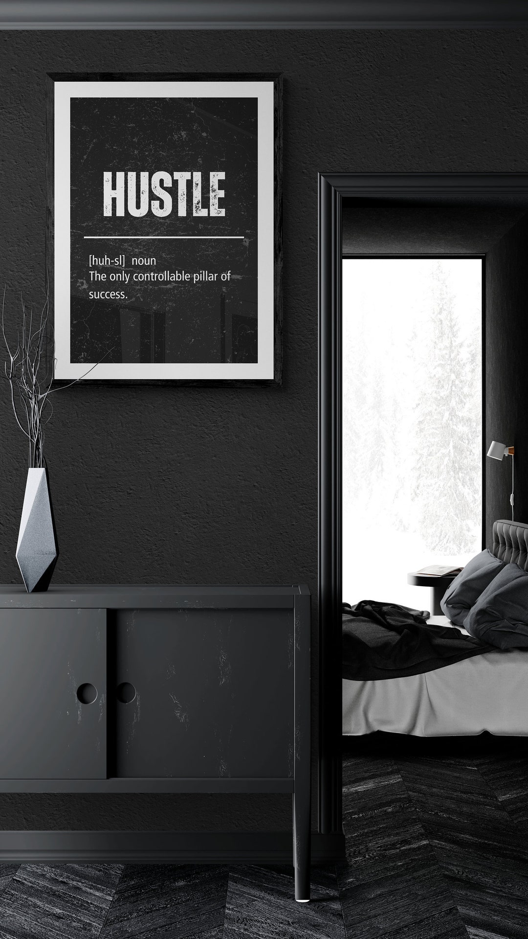 Hustle Definition Art Print | Motivational Quote Poster - Etsy