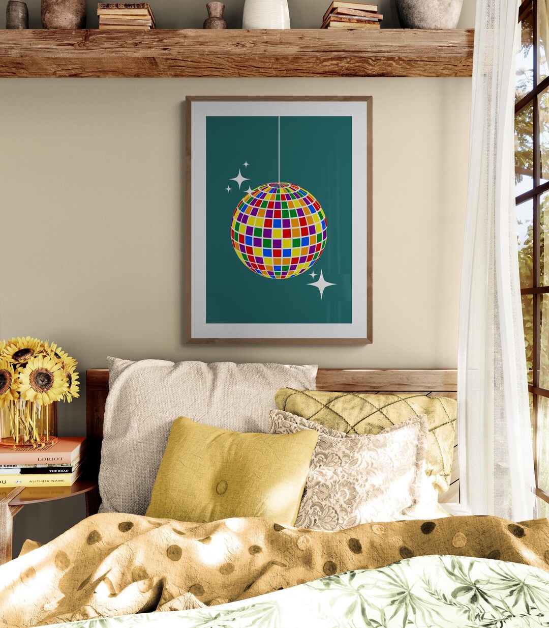 Rainbow Subtle Pride Flag Disco Ball Art Print, A5 A4 A3 Poster ...