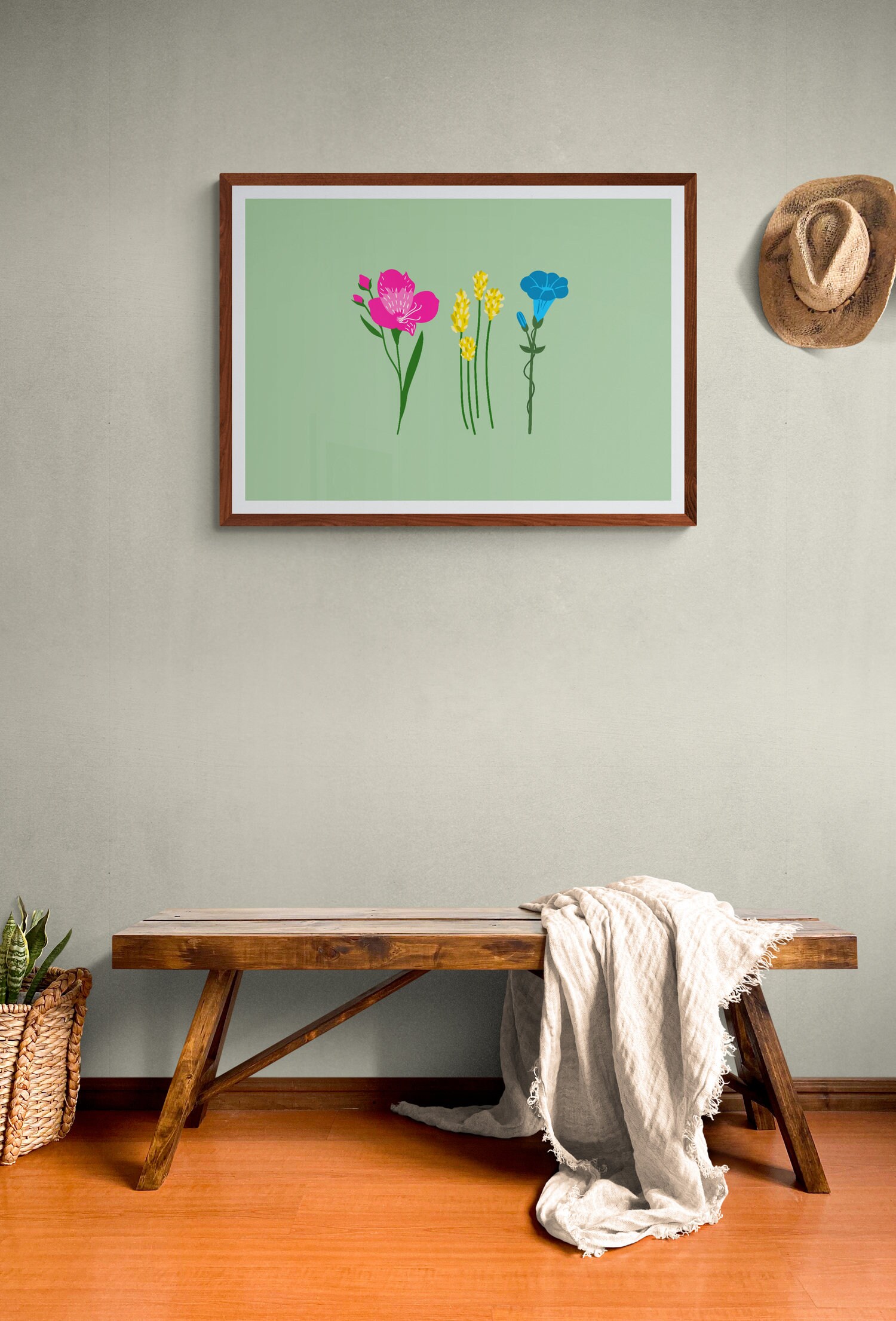 Pansexual Pride Floral Art Print | Subtle LGBTQ+ Wall Decor (digital ...