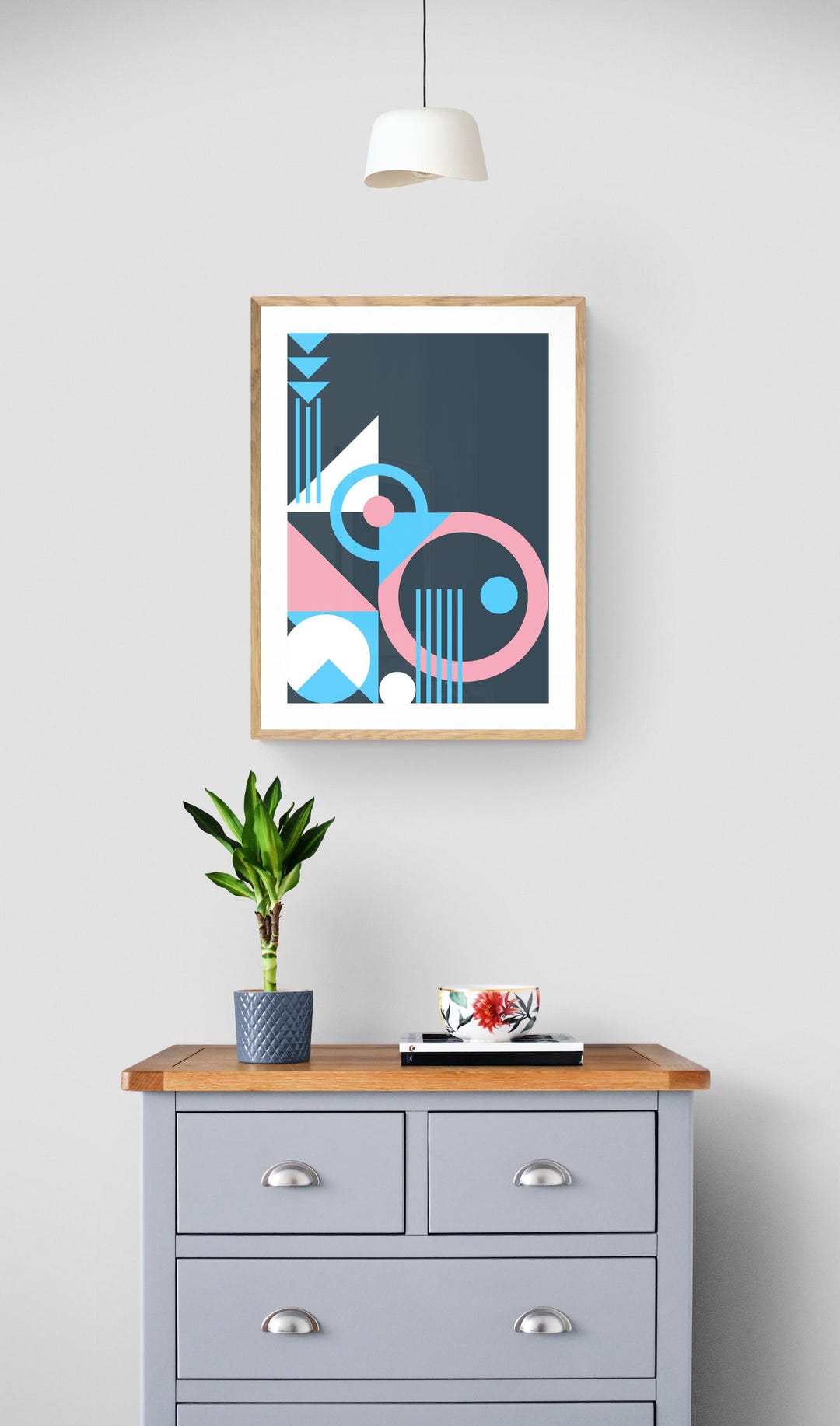 Trans Pride Bauhaus Abstract Art Print | Subtle LGBTQIA+ Decor (digital ...