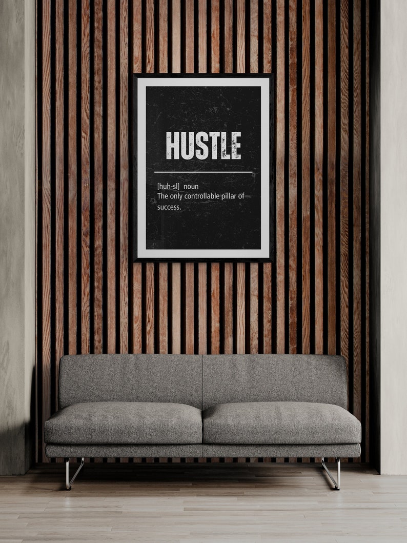 Hustle Definition Art Print | Motivational Quote Poster - Etsy
