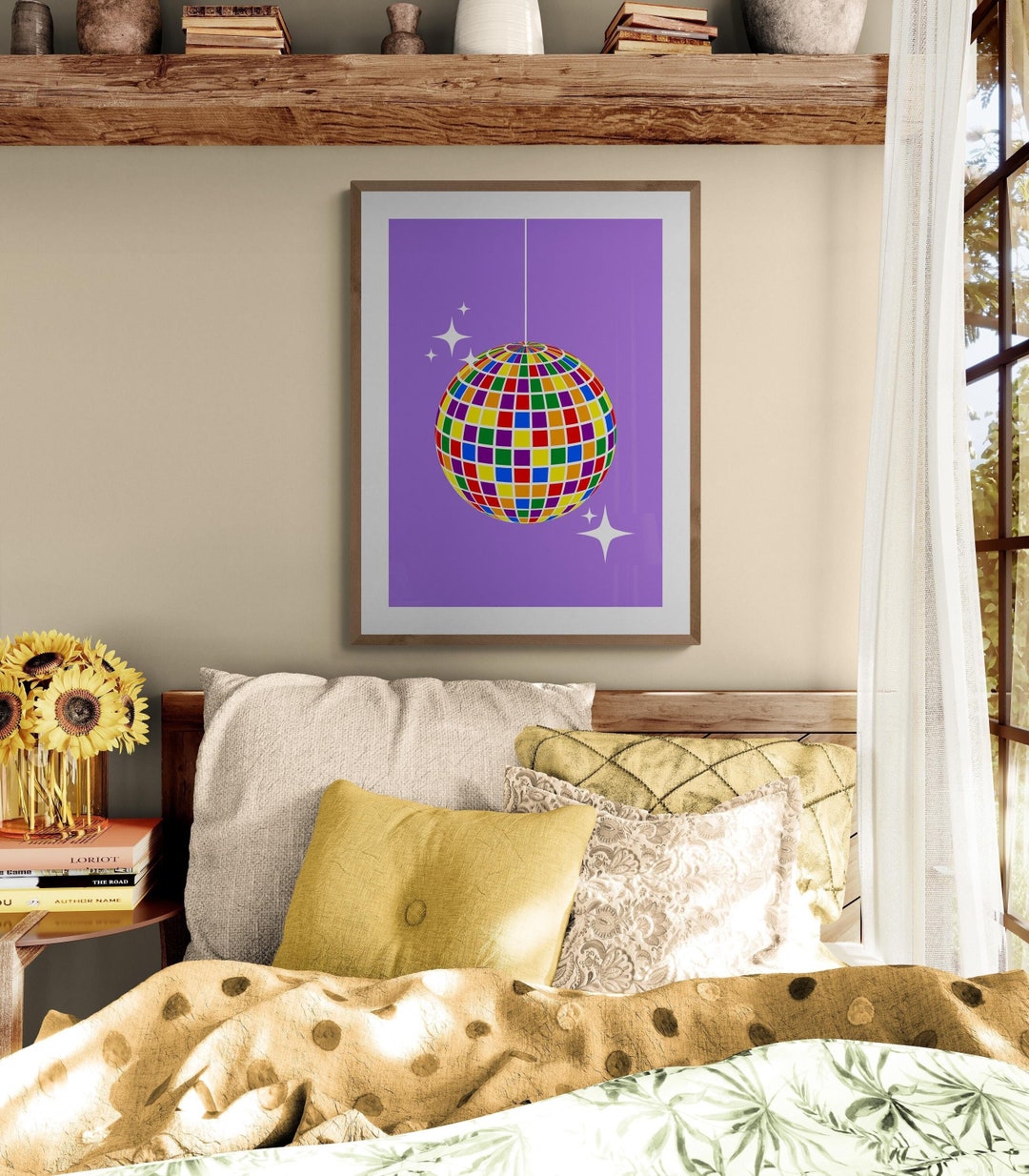 Rainbow Subtle Pride Discoball Art Print Digital Download Poster Wall ...
