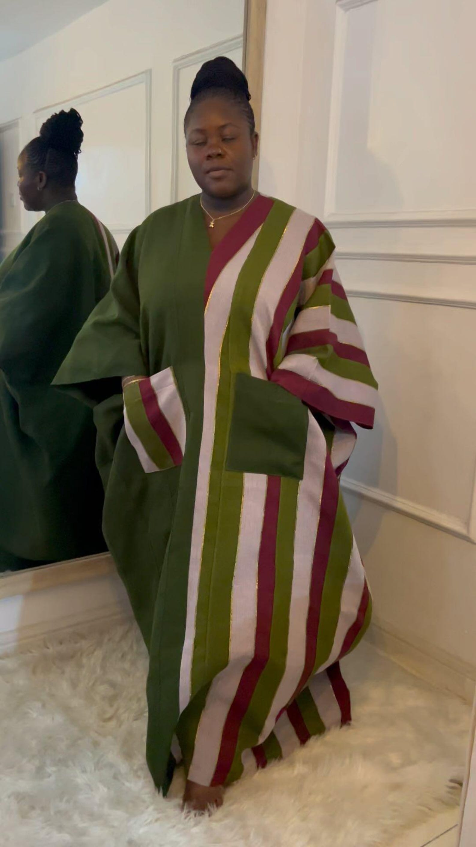 Aso Oke Nigerian Bubu Dress, Agbada Bubu Kaftan for Women, Long Dress ...