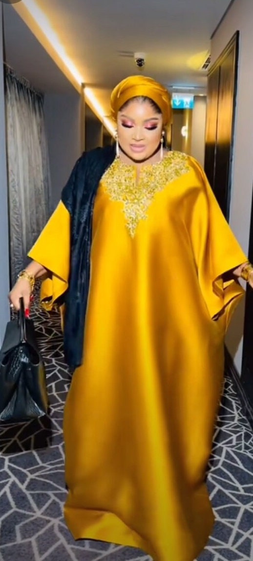 Luxury Mikado Silk Bubu Dress, Mikado Kaftan for Women, Maxi Dress for ...