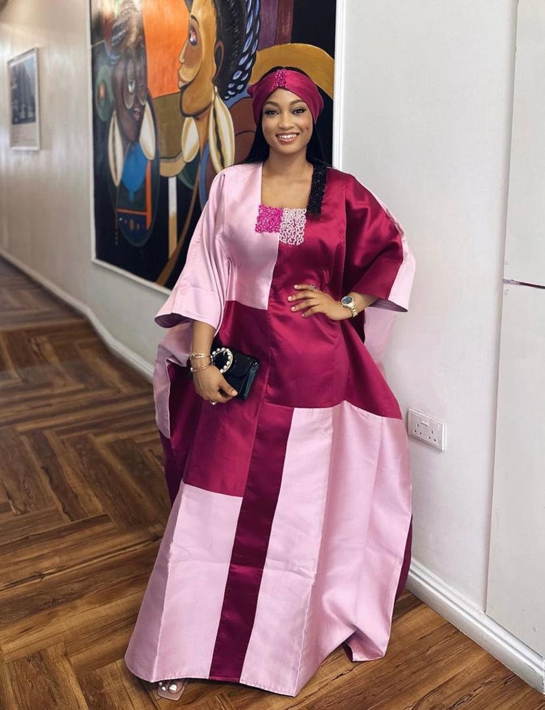 Mikado Silk Bubu Dress, Two Toned Mikado Bubu Kaftan for Women, Long Dress, Rich Aunty Vibes ...