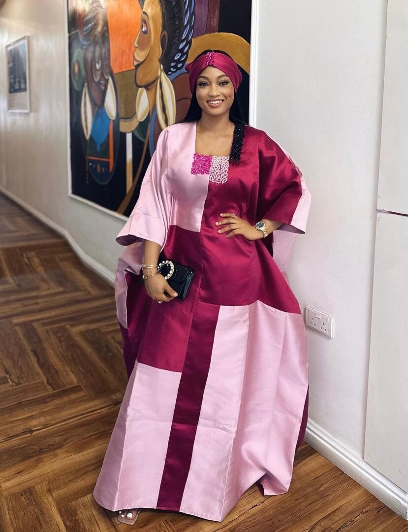 Mikado Silk Bubu Dress, Two Toned Mikado Bubu Kaftan for Women, Long ...