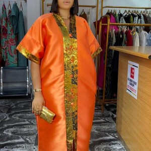 Luxe Brocade Silk Bubu Dress, Mikado Bubu Kaftan for Women, Long Dress ...