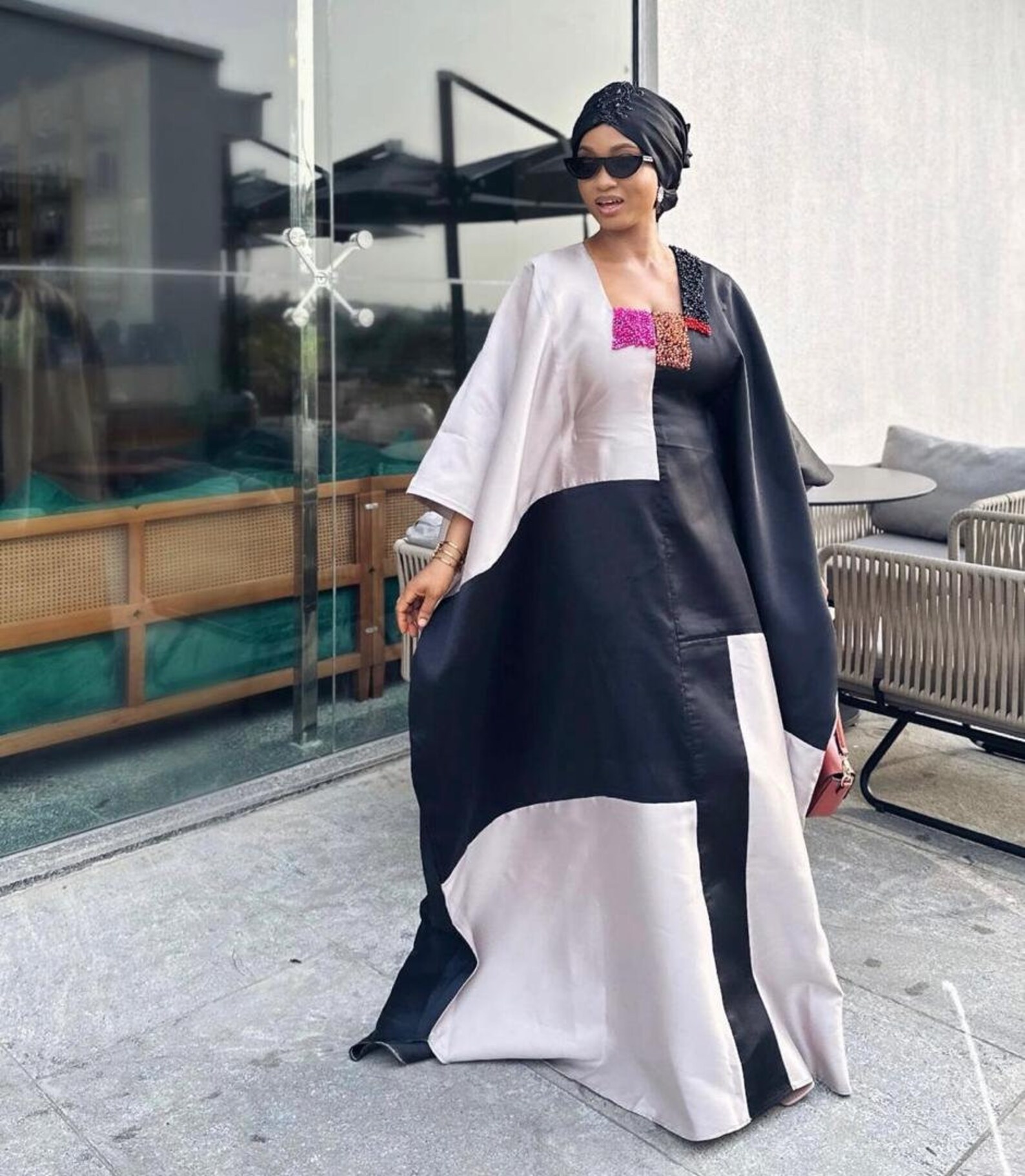 Mikado Silk Bubu Dress, Two Toned Mikado Bubu Kaftan for Women, Long ...