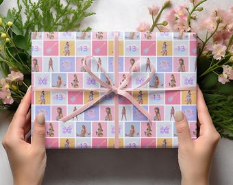 Taylor Swift Gift Wrap, Taylor Swift Wrapping Paper, Swiftie Gift Idea ...
