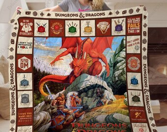 Dungeons and Dragons Quilt Blanket - Etsy