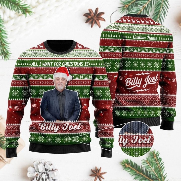 Personalized Billy Joel Ugly 3D Sweater Designed & Sold By Gwynne Malay