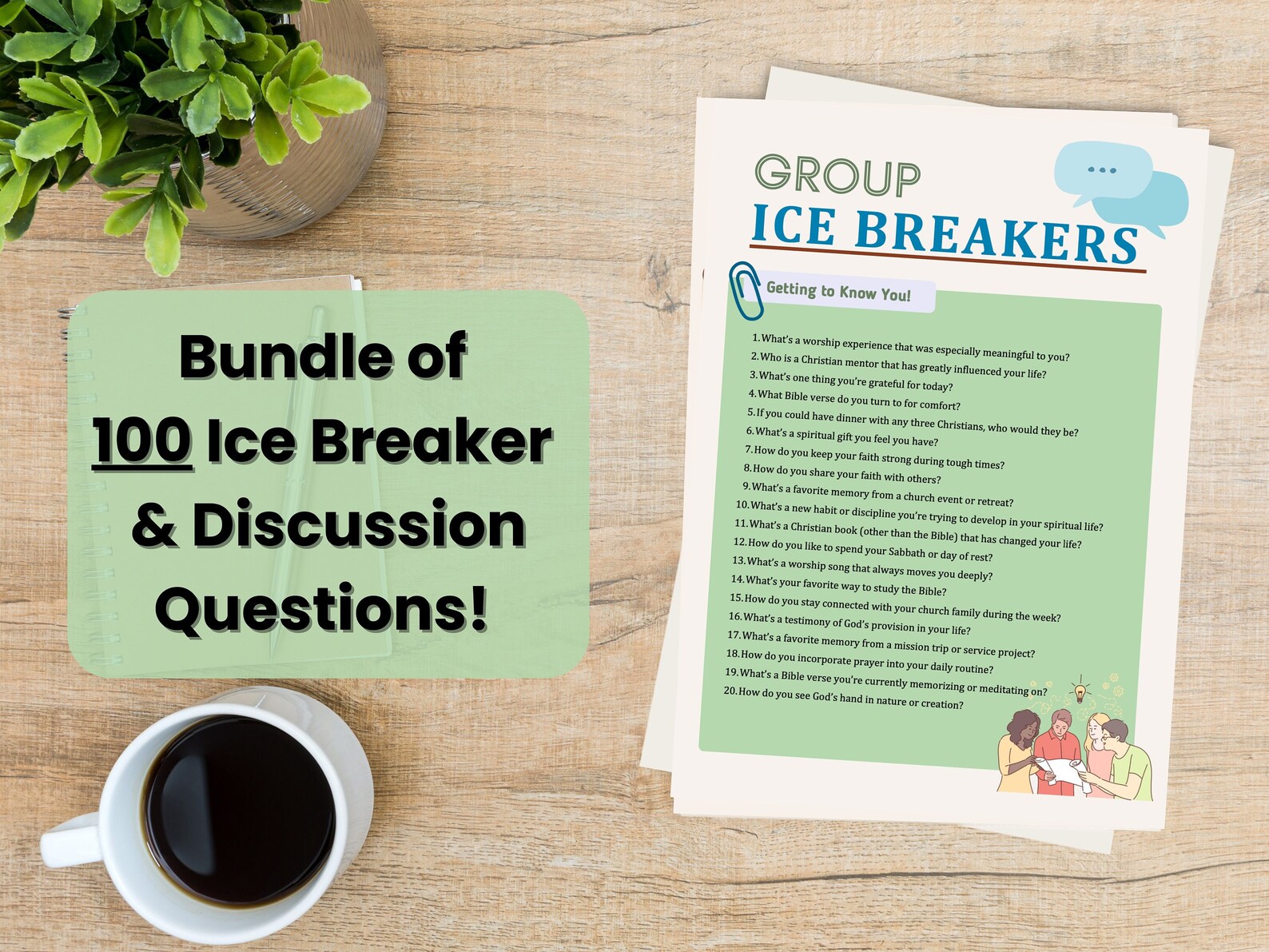 100 Discussion Starters and Ice Breaker Questions Youth and Young Adult ...