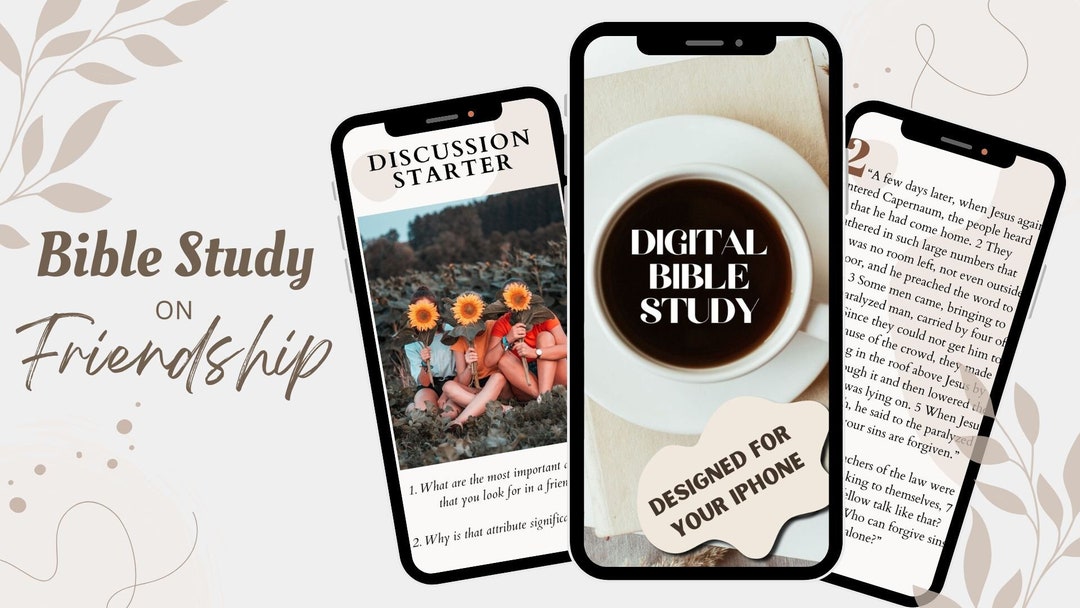 Friendship Bible Study for Your Iphone, Digital Download, Christian Devotional, Discussion ...